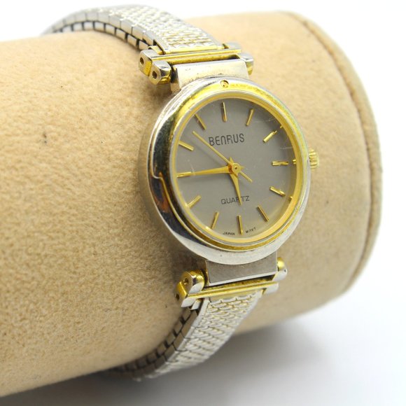 Benrus | Accessories | Vintage Benrus Womens Casual Classic Quartz Gold ...